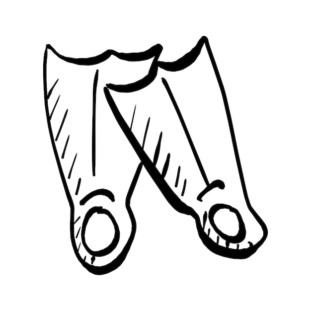 Whimsical Black and White Flippers | Jiffy Designs