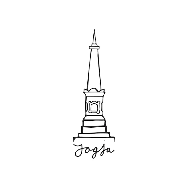 Minimalist Illustration of the Jogja Landmark | Jiffy Designs