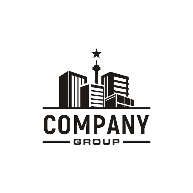 Sleek Cityscape Logo with Company Group Text | Jiffy Designs