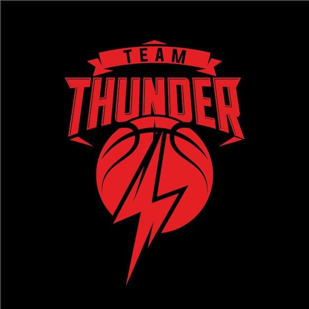 Fierce and Electrifying Basketball Team Logo in Bold Red | Jiffy Designs