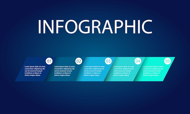 Vibrant Infographic Design with Numbered Sections on Blue Background ...