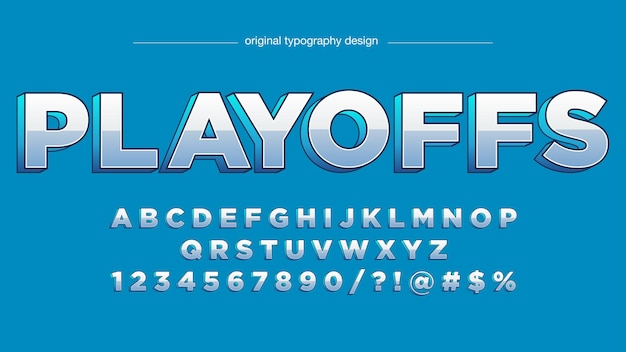 Vibrant 'Playoffs' Typography with Dynamic Lettering and Symbols ...