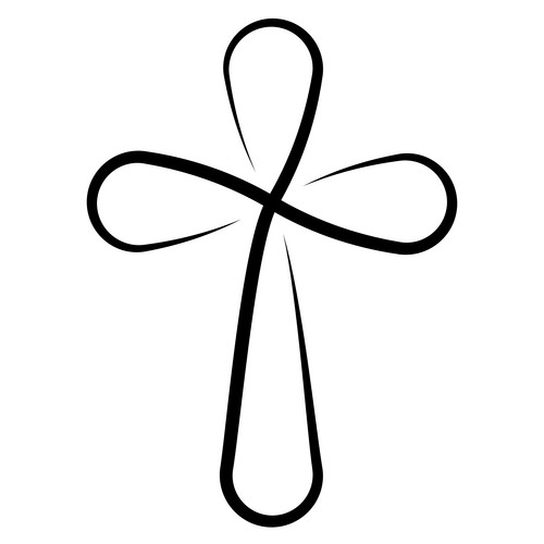 Calligraphy Christian Cross, Vector Calligraphy Lines Cross, Tattoo ...