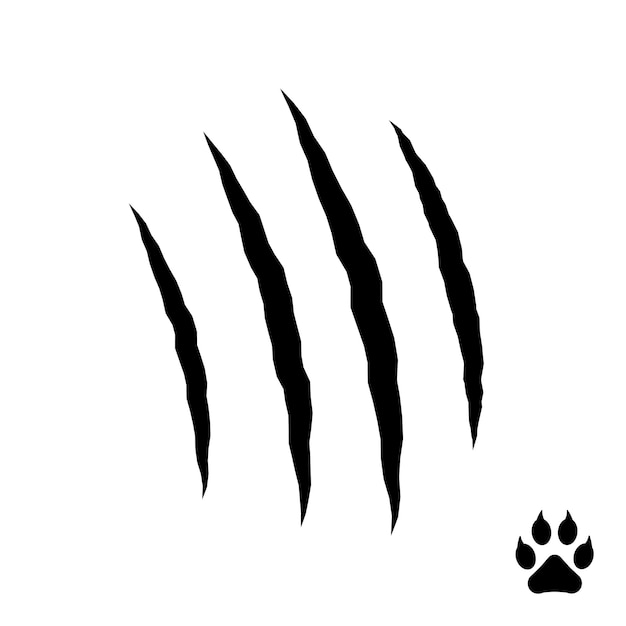 Fierce Feline Claw Marks - Powerful Predator Silhouette | Jiffy Designs