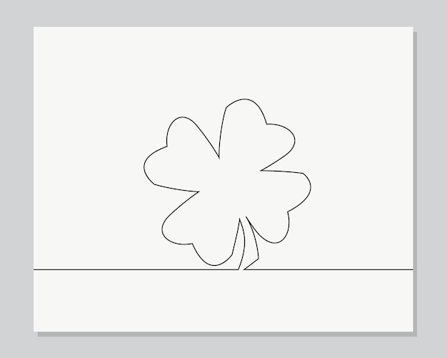 Elegant Minimalist Shamrock Outline Design | Jiffy Designs