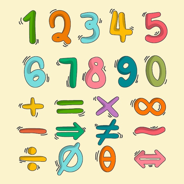 Colorful and Playful Numerical Symbols for Creative Designs | Jiffy Designs