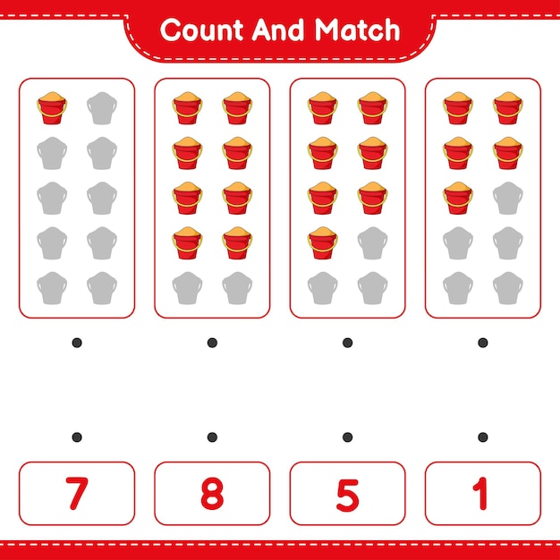 Vibrant Red and Gray Cupcake Count and Match Game | Jiffy Designs