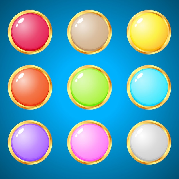 Vibrant Circular Buttons in Assorted Colors | Jiffy Designs