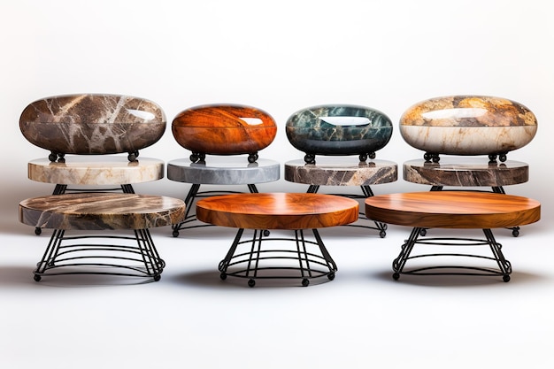 Vibrant Marble-Inspired Ottomans Offer Versatile Seating Solutions ...