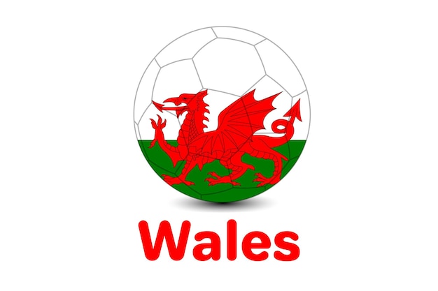 Vibrant Welsh Dragon Emblem on Soccer Ball | Jiffy Designs