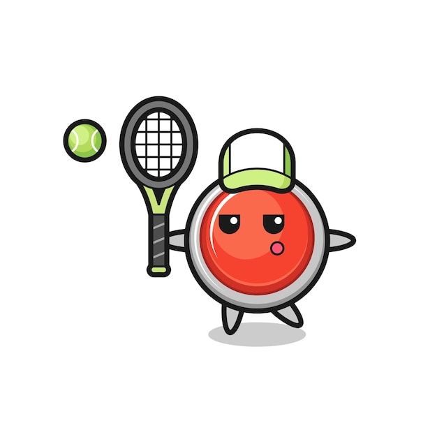 Adorable Tennis Ball Character Holding Racket | Jiffy Designs