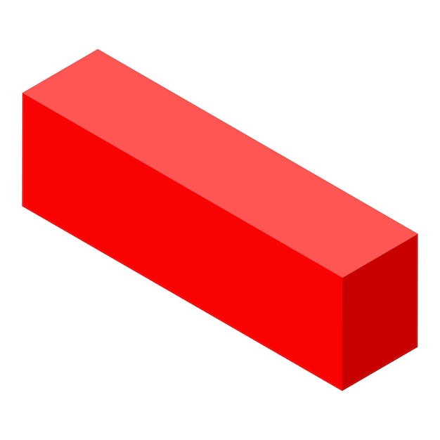 Vibrant Red Geometric Rectangular Block | Jiffy Designs