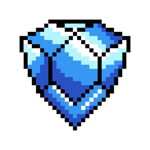 Stunning Pixel-Art Gem in Shades of Blue | Jiffy Designs