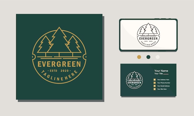 Evergreen Outdoor Adventure Brand Logo and Branding Elements | Jiffy ...