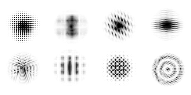 Captivating Halftone Patterns: Diverse Geometric Shapes and Textures ...