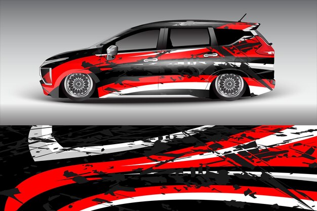 Striking Red and Black Camouflage Pattern on Sporty Hatchback | Jiffy ...