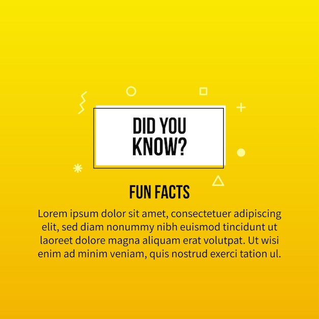 Vibrant Yellow Background with Fun Fact Text Box | Jiffy Designs