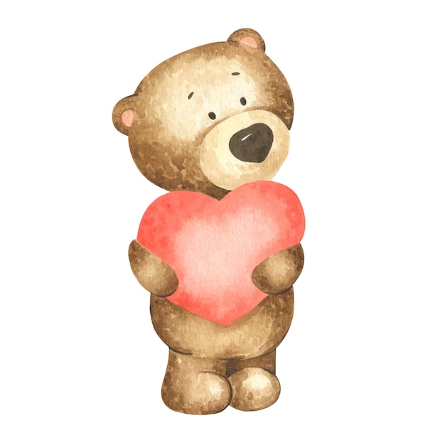 Adorable Teddy Bear Holding a Vibrant Heart | Jiffy Designs