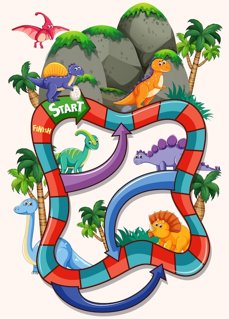 Vibrant Dinosaur-Themed Board Game Adventure | Jiffy Designs
