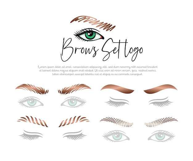 Elegant Brow Styling Guide with Illustrated Eye Designs | Jiffy Designs