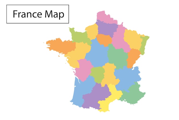 Vibrant Geographical Map of Diverse Regions in France | Jiffy Designs