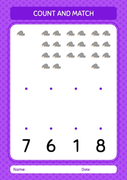 Playful Counting and Matching Activity with Cute Elephant Icons | Jiffy ...