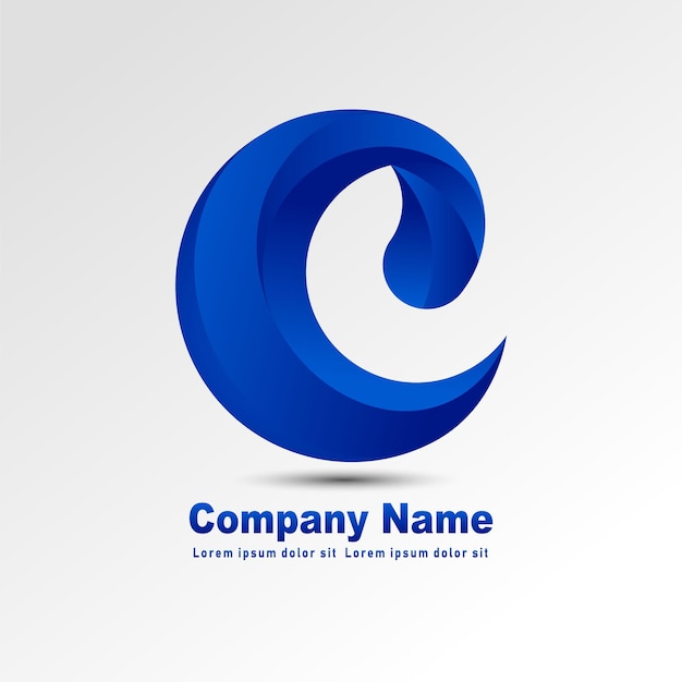 Vibrant Blue Spiral Logo with Company Name Branding | Jiffy Designs