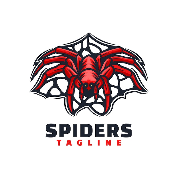 Fierce Red Spider Emblem for Spiders Tagline | Jiffy Designs