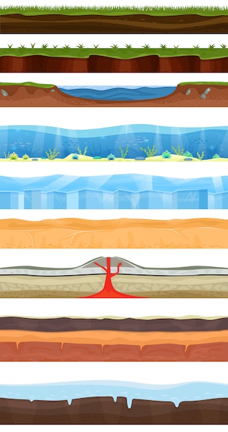 Diverse Landscape Layers with Grass, Soil, and Water | Jiffy Designs