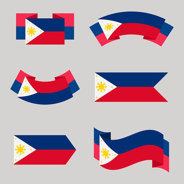 Vibrant Philippine Flag Emblem Collection with Ribbon Designs | Jiffy ...