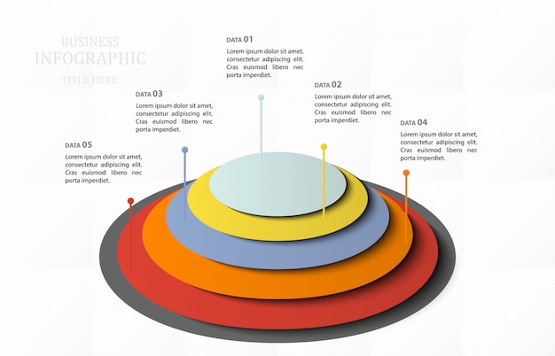 Vibrant Layered Circles: A Captivating Infographic Design | Jiffy Designs