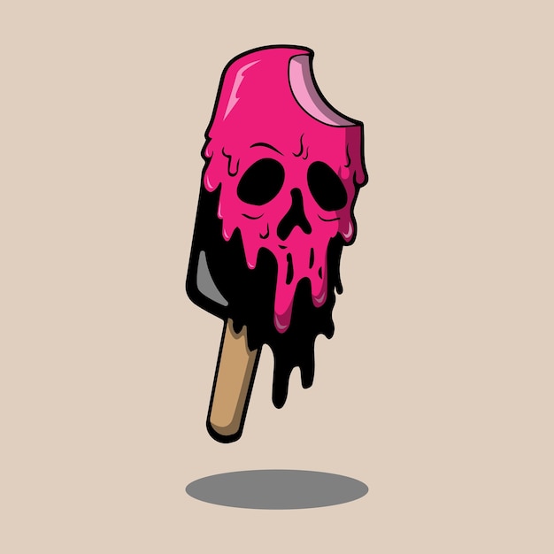 Dripping Skull Popsicle: A Vibrant and Edgy Design | Jiffy Designs