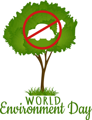 World Environment Day Green Tree. Environmental Protection Sign From ...