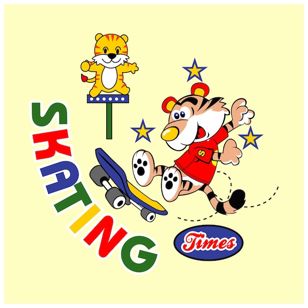 Vibrant Cartoon Characters Celebrate Skating Fun | Jiffy Designs