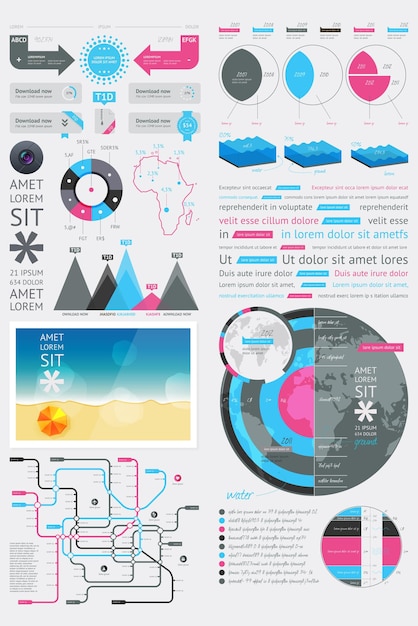 Vibrant Infographic Collage with Geometric Shapes and Diagrams | Jiffy ...