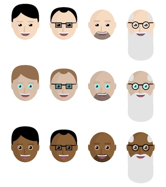 Diverse Group of Smiling People with Distinct Facial Features | Jiffy ...