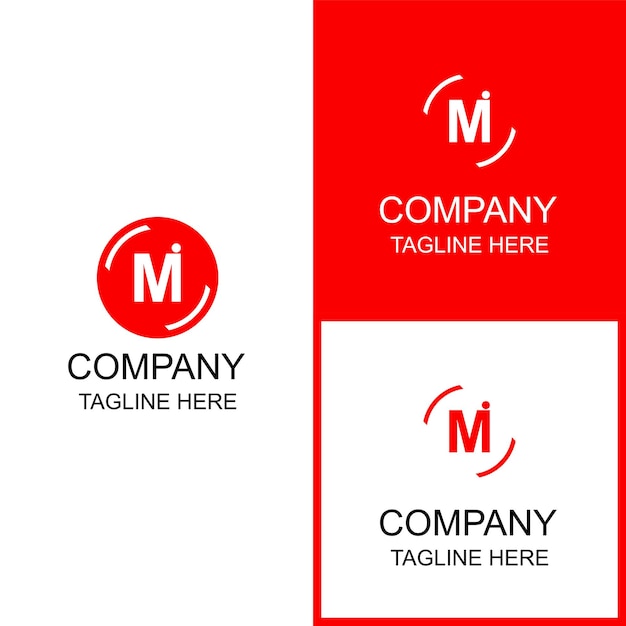 Vibrant Red M Logo with Customizable Company Tagline | Jiffy Designs