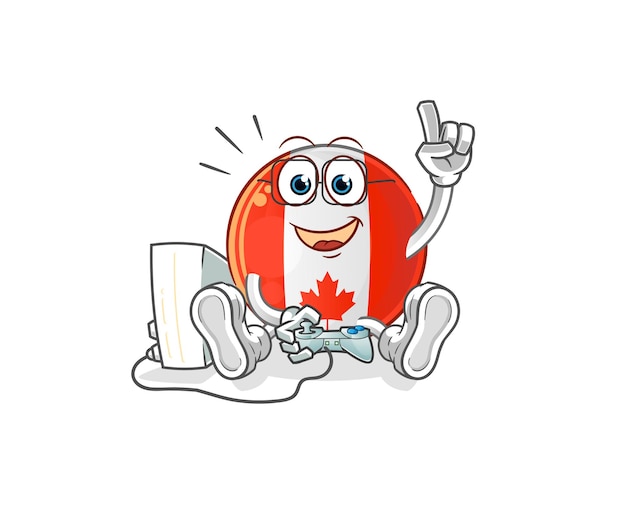 Playful Canadian Flag Character Raising a Finger | Jiffy Designs