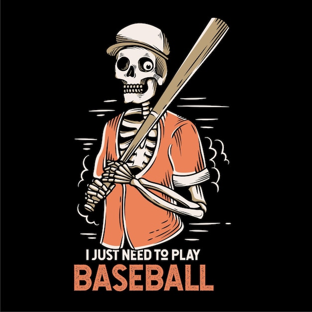 Skeleton Baseball Player Ready to Swing the Bat | Jiffy Designs