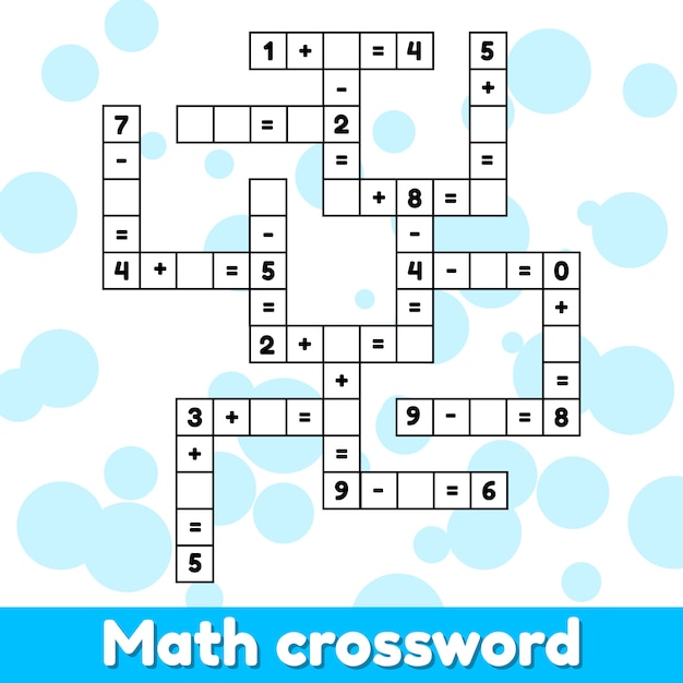 Engaging Math Crossword Puzzle with Vibrant Visuals | Jiffy Designs