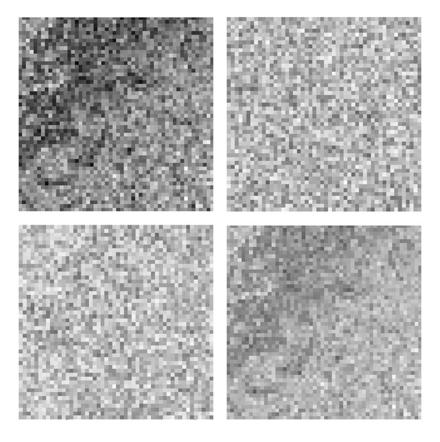 Seamless Grayscale Mosaic Tile Patterns with Varied Pixel Sizes | Jiffy ...