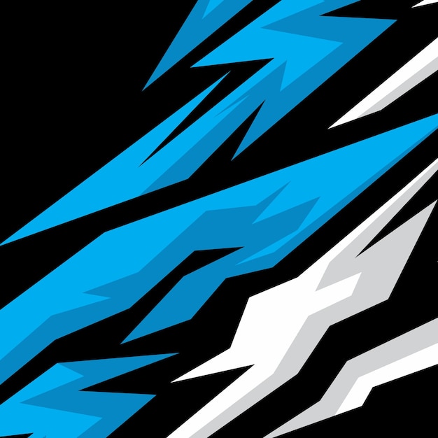 Striking abstract lightning bolt design in bold blue and white | Jiffy ...