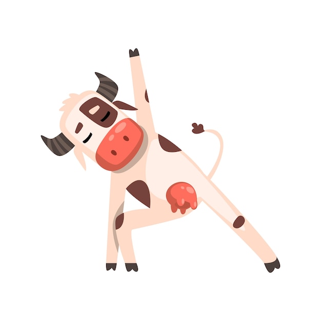 Charming Cow with Playful Expression and Vibrant Spots | Jiffy Designs