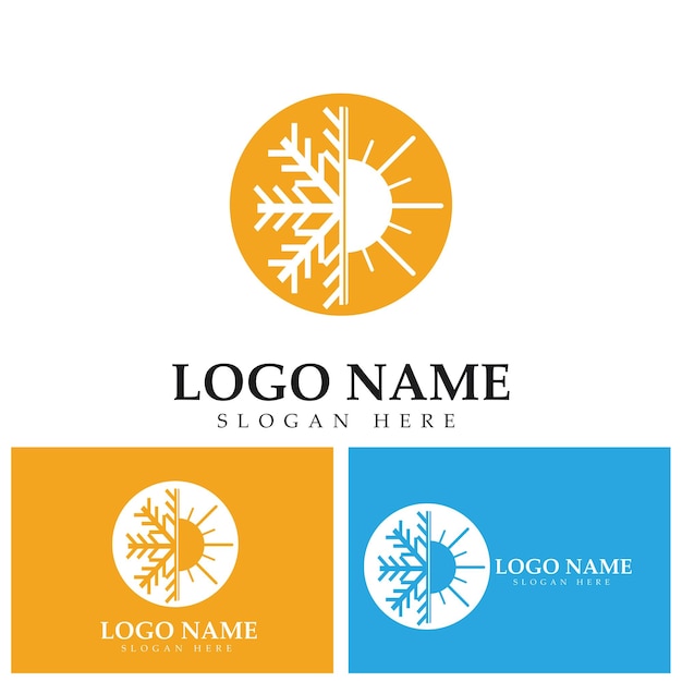 Versatile Snowflake and Sun Icon for Seasonal Branding | Jiffy Designs