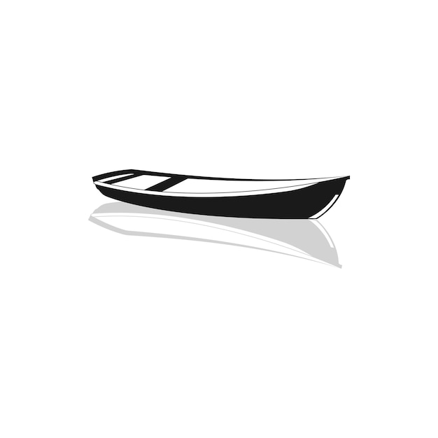 Sleek and Streamlined Monochrome Boat Illustration | Jiffy Designs