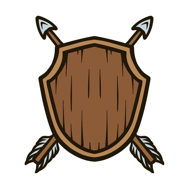 Rustic Wooden Shield with Crossed Arrows | Jiffy Designs