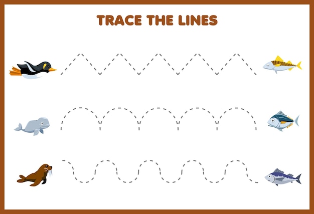 Trace the Wavy Lines to Discover Vibrant Marine Creatures | Jiffy Designs