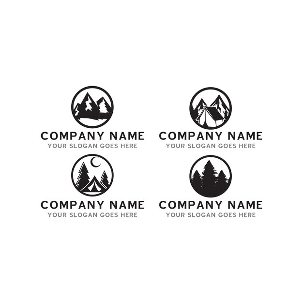 Versatile Mountain Landscape Logos for Outdoor Brands | Jiffy Designs