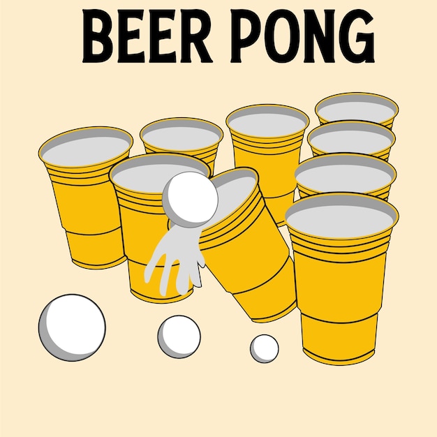 Vibrant Beer Pong Setup with Classic Party Cups | Jiffy Designs