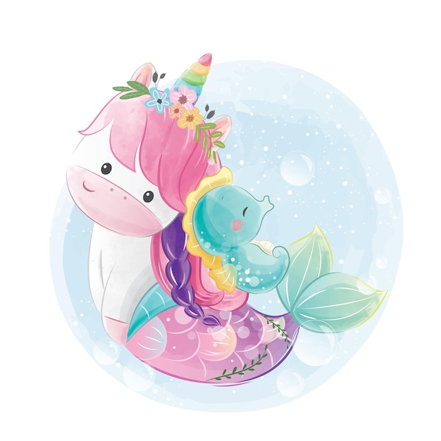 Enchanting Underwater Unicorn and Mermaid Duo | Jiffy Designs